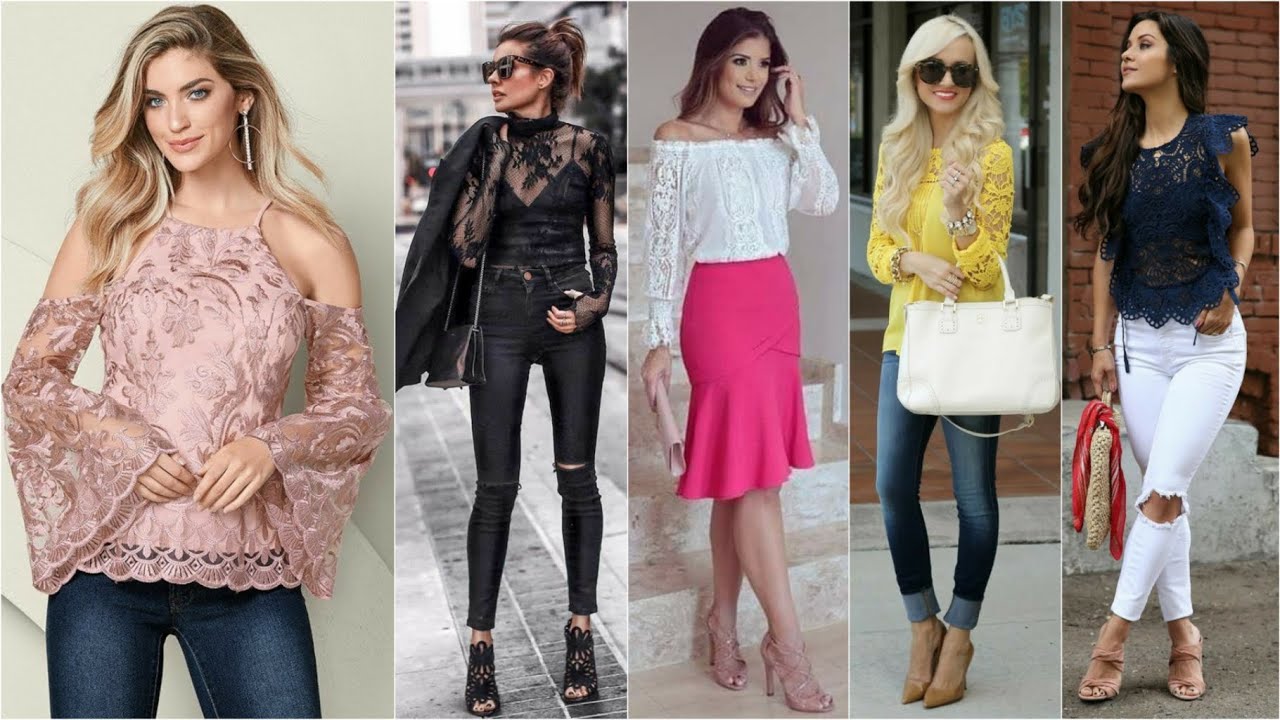 LINDOS OUTFITS CON BLUSAS DE ENCAJE PARA TODA OCASIÓN 👚🤩 - YouTube