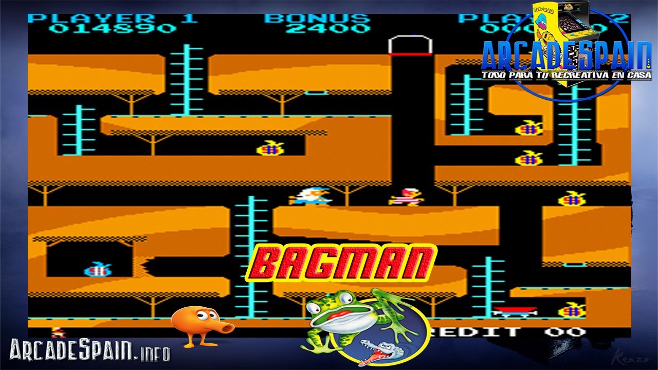 Bagman juego arcade de 🕹️recreativas🕹️ - PORTABLE - - YouTube