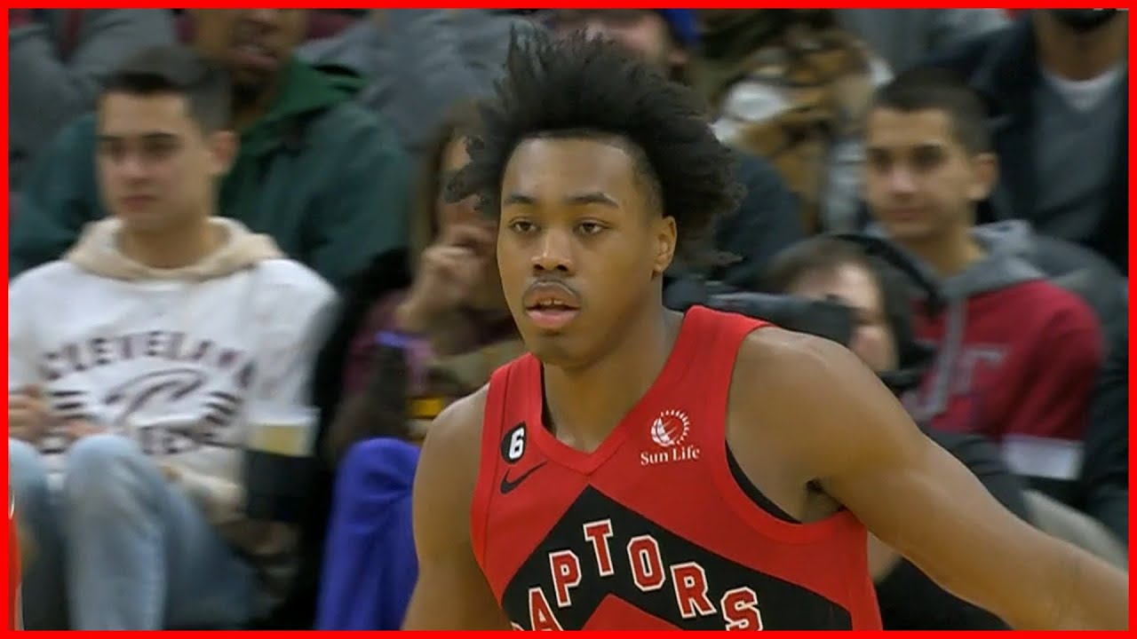 Scottie Barnes makes the Dirk Nowitzki Fade Away Shot - Raptors vs Cavs ...