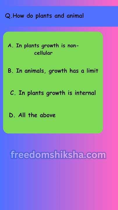 plants and animals differ in growth pattern 😊 #biology #neet #science # ...