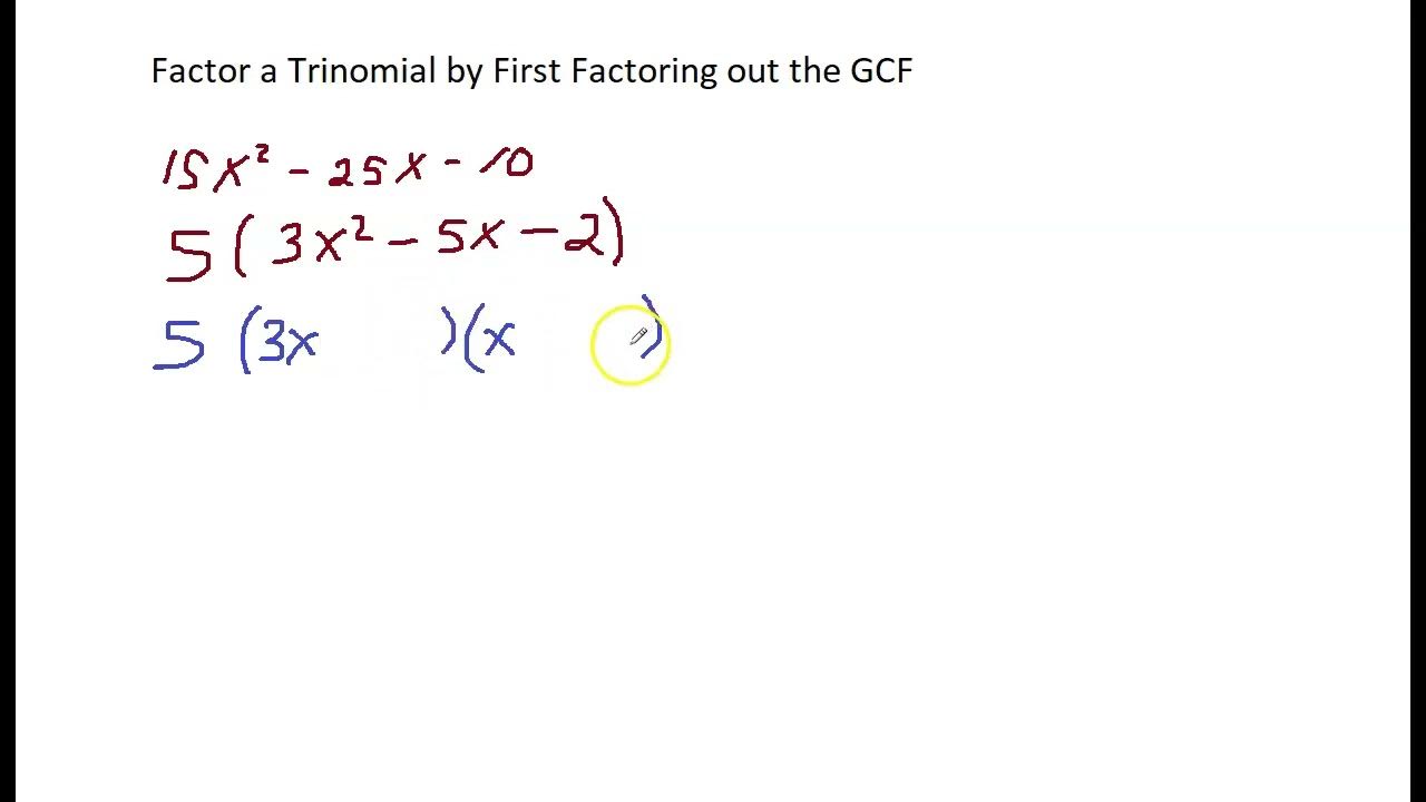 Factor a Trinomial by First Factoring out the GCF - YouTube