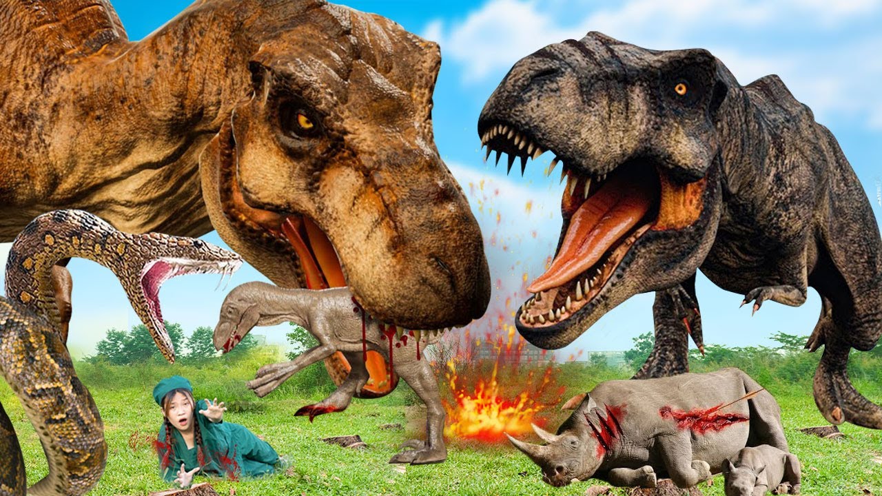 Elephants Best Action Movies Dinosaur (2023) | T-rex Attack | Jurassic ...