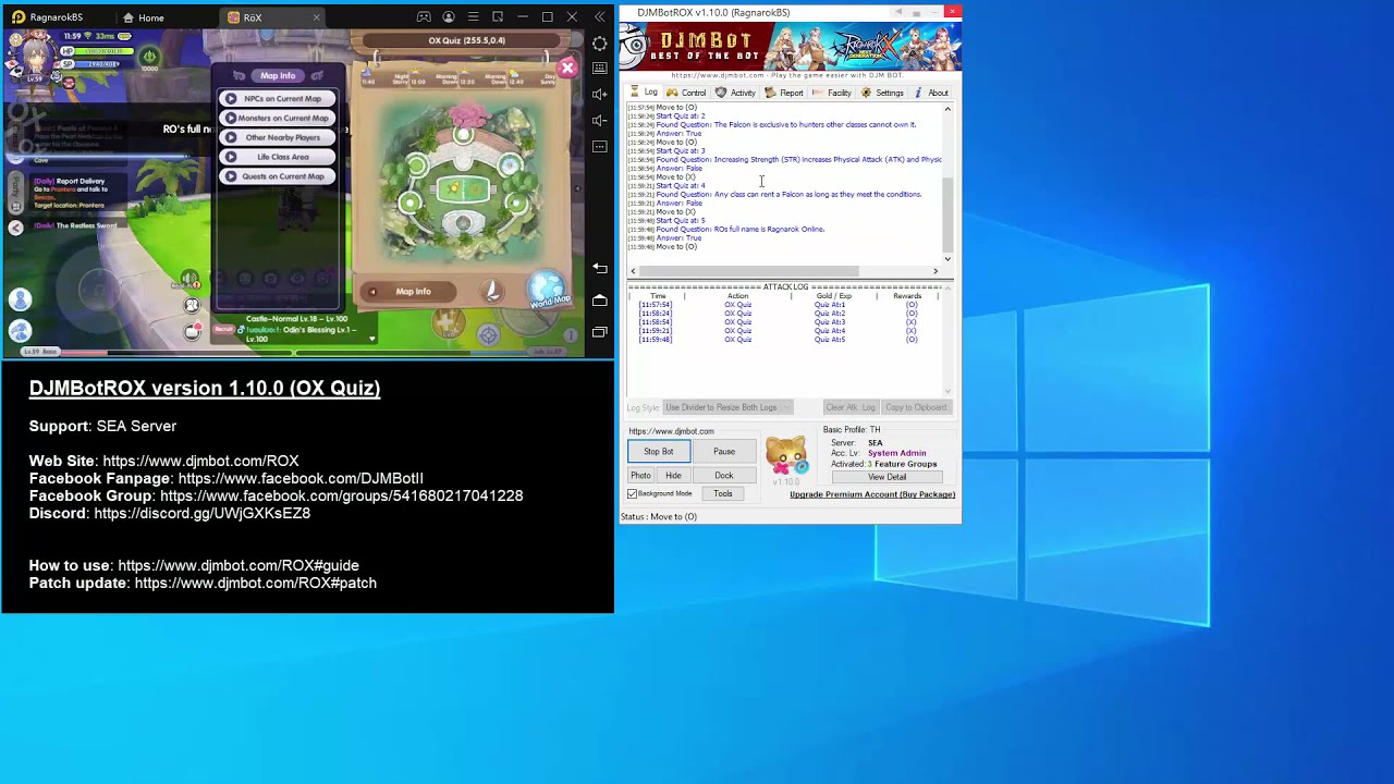 Bot Ragnarok X: Next Generation version 1.10.0 (OX Quiz) - YouTube