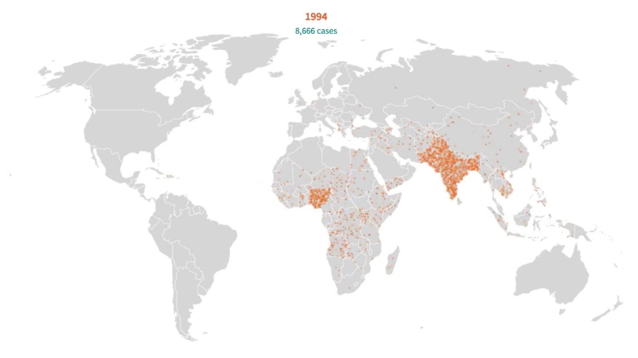 Polio evolution map - YouTube