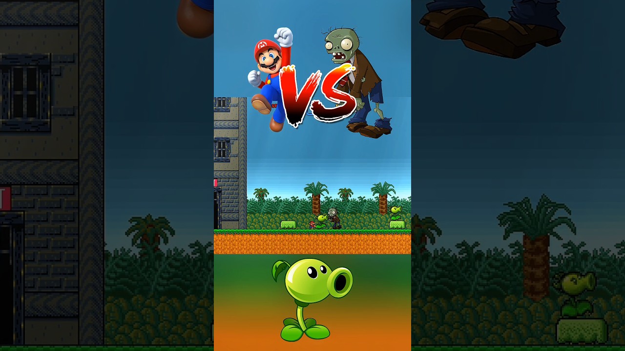 Mario VS PVZ #plantsvszombies #gaming #nintendo - YouTube