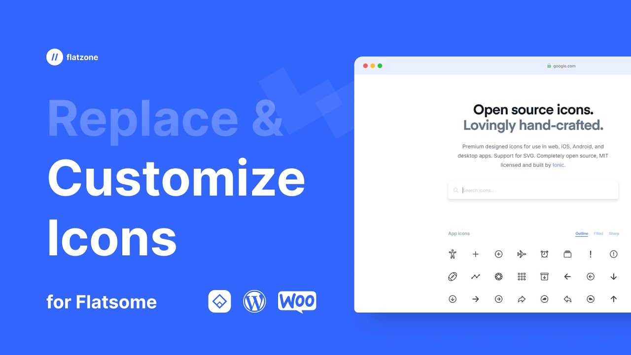 Custom Flatsome and Woo Icons - YouTube