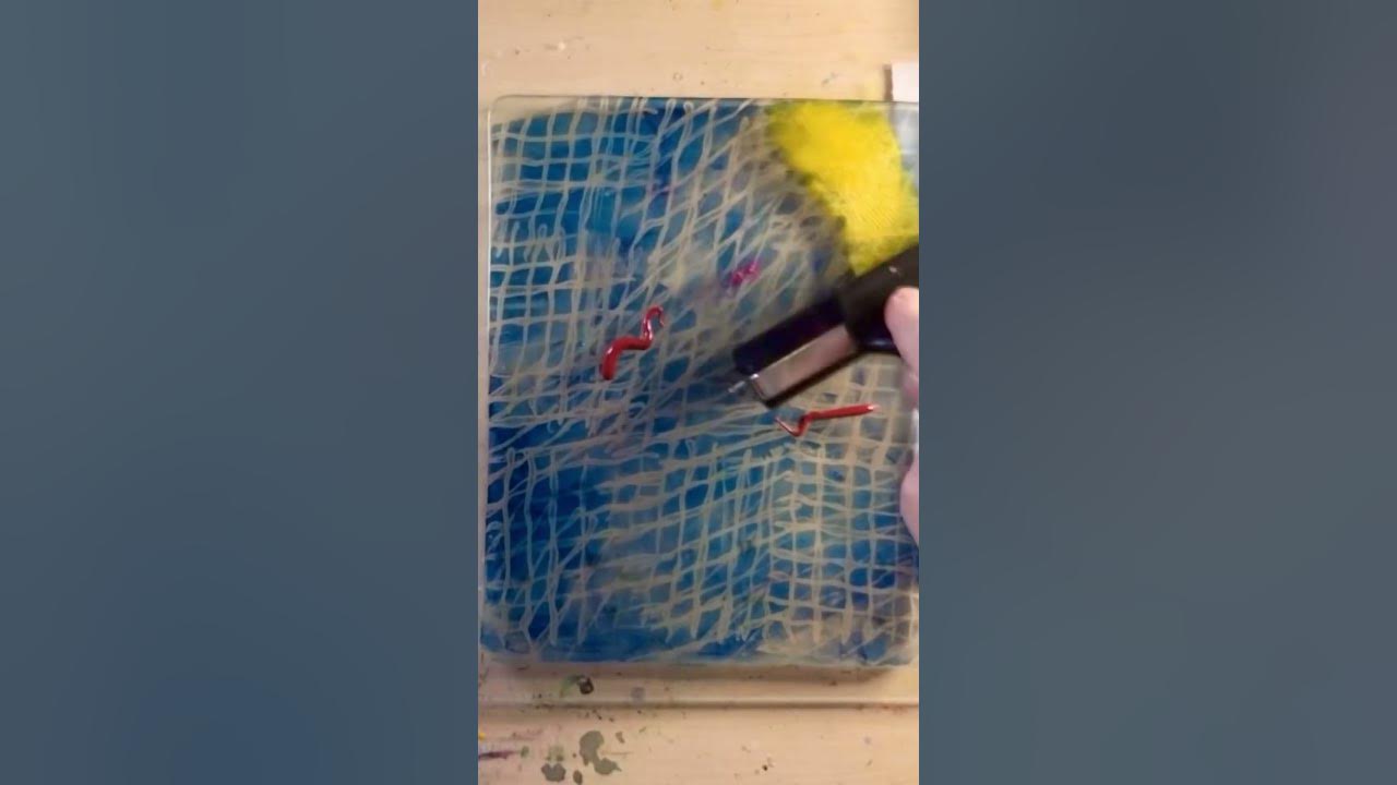 Hot glue & cardboard for a gel-plate texture win! Fun depth & color ...