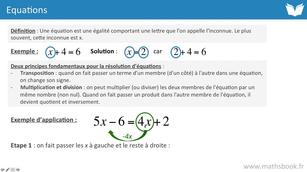 R soudre Une quation Cours De Maths YouTube R soudre Une quation Cours De Maths YouTube