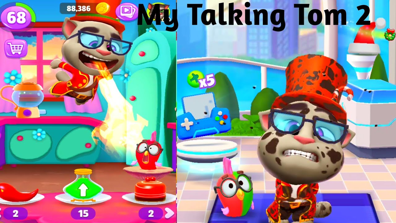 My Talking Tom 2 cartoon gameplay part 68-2 - YouTube
