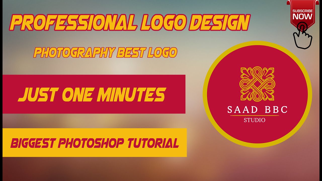 how to professional create photography logo in photoshop editing ...