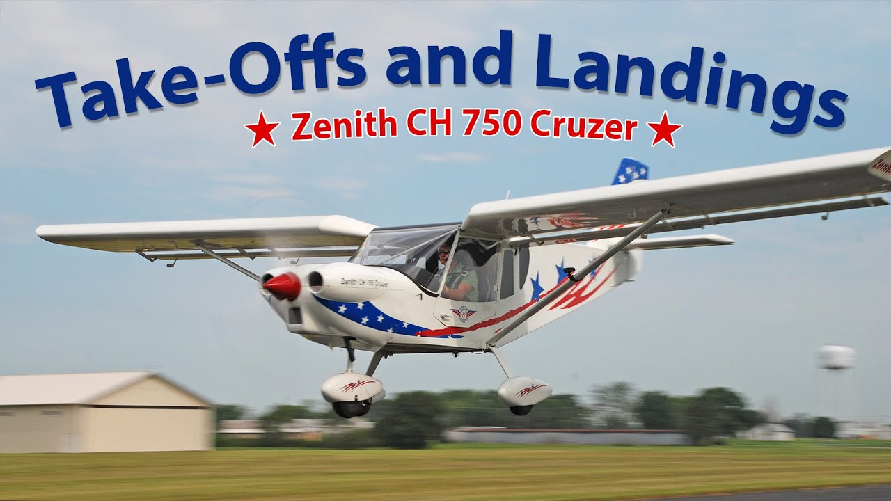 Takeoffs and landings in the Zenith CH 750 Cruzer - YouTube