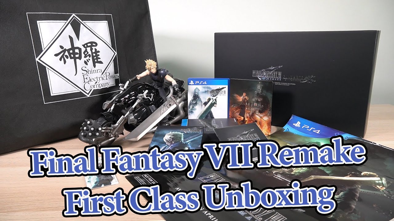 Final Fantasy VII Remake First Class Edition Unboxing！！！ - YouTube
