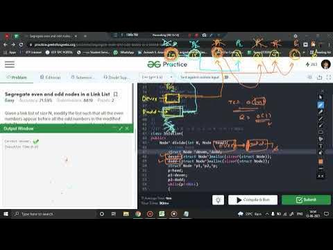 Linked List: Segregate Even and Odd Node - YouTube