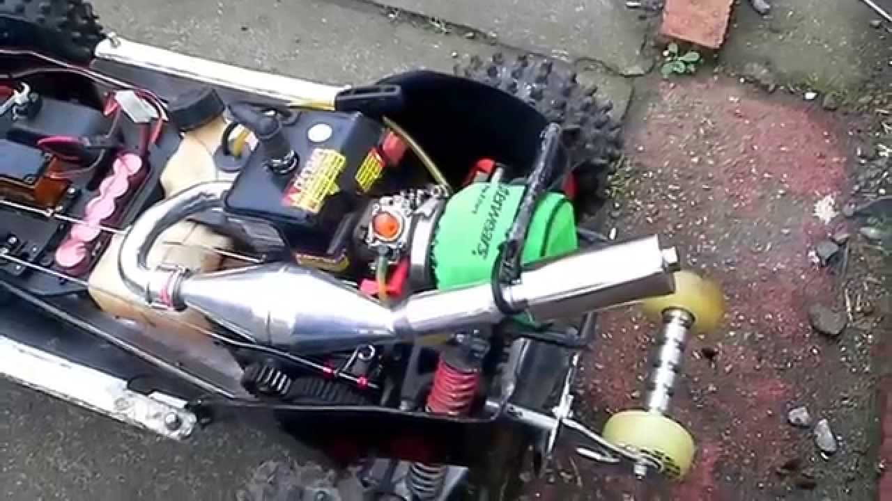 Fg marder bettle 27cc cy engine first start - YouTube