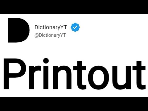 Printout Meaning in English - YouTube