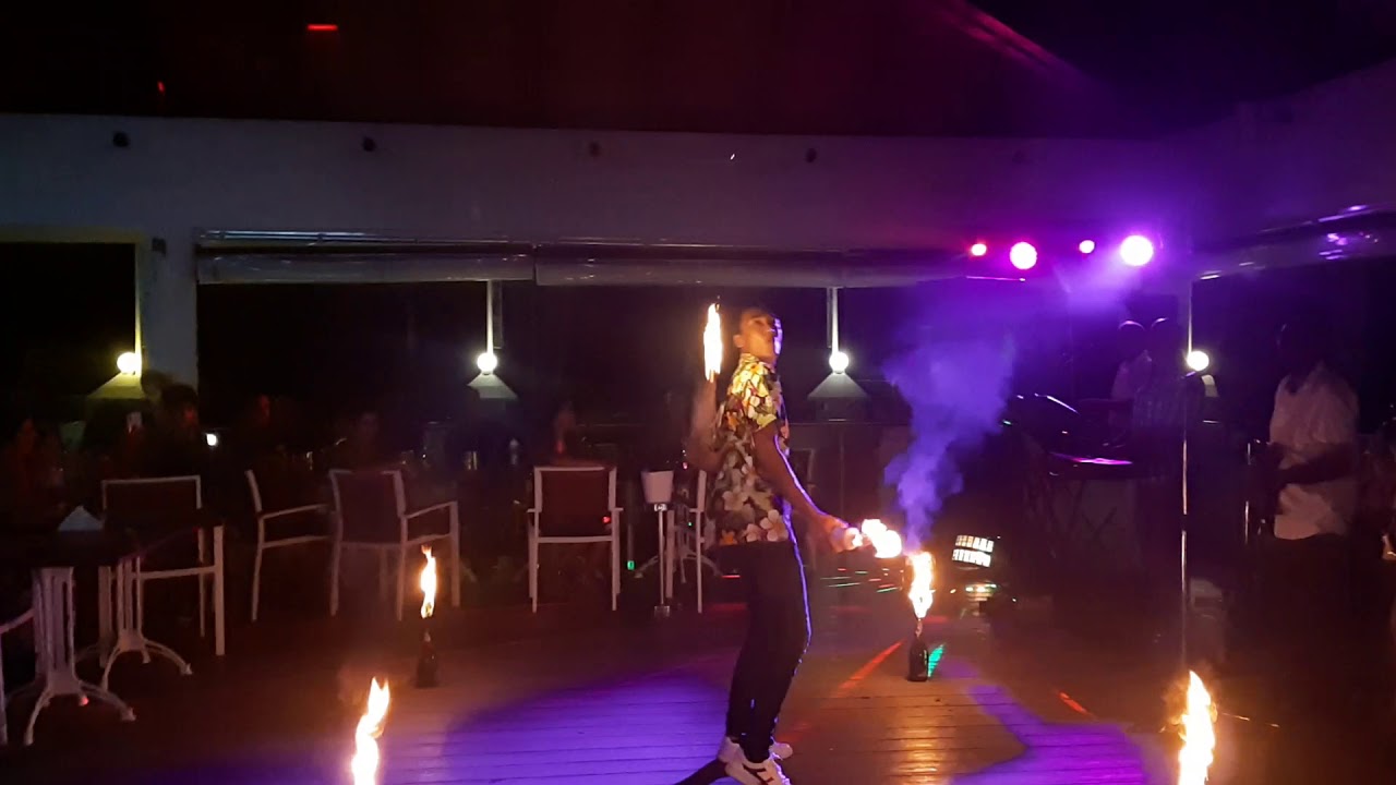 kapatya restaurant fire flair. Seychelles bartender saugat kc - YouTube