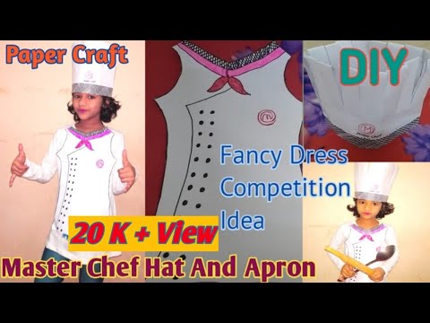 How to make Master Chef Hat And Apron | Paper Craft | Unique Idea For ...