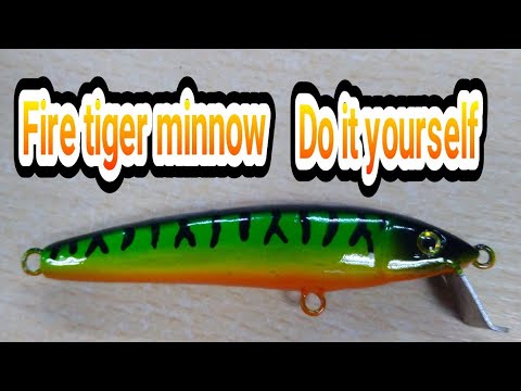 How to make a minnow (DIY) from a block of wood to a beautiful lure ...