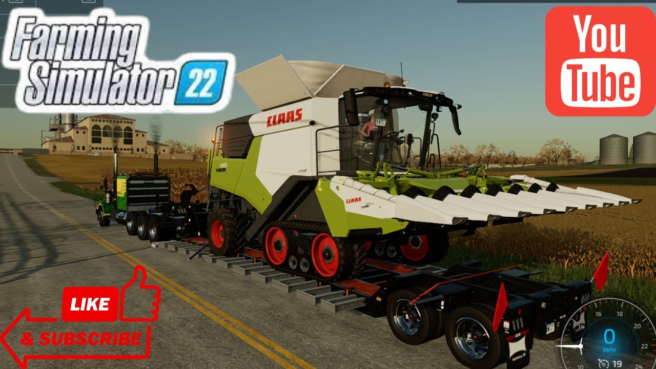 HARVESTING CORN with a CLAAS combine HARVESTER 🔥#fs22 #farming # ...