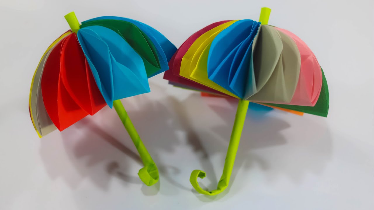 How to make a paper Umbrella - Origami Umbrella - mini paper Umbrella ...