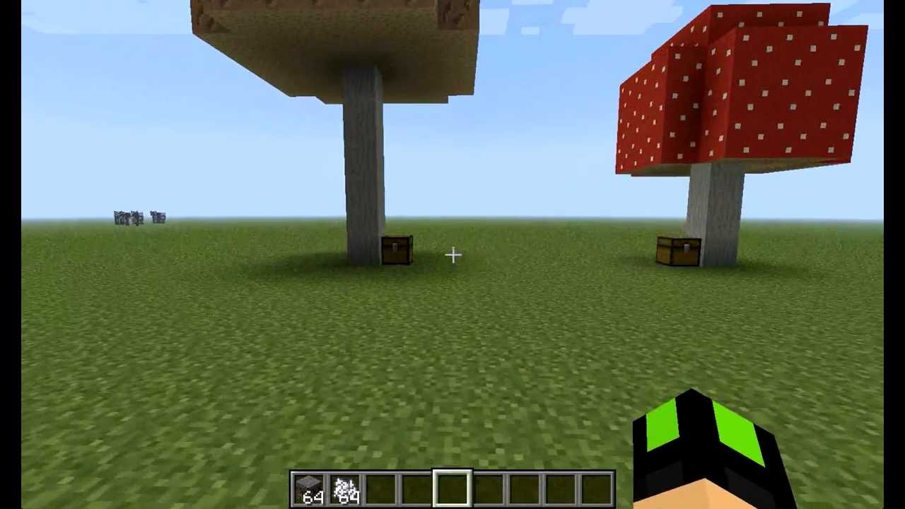 Minecraft how to grow a giant mushroom - YouTube