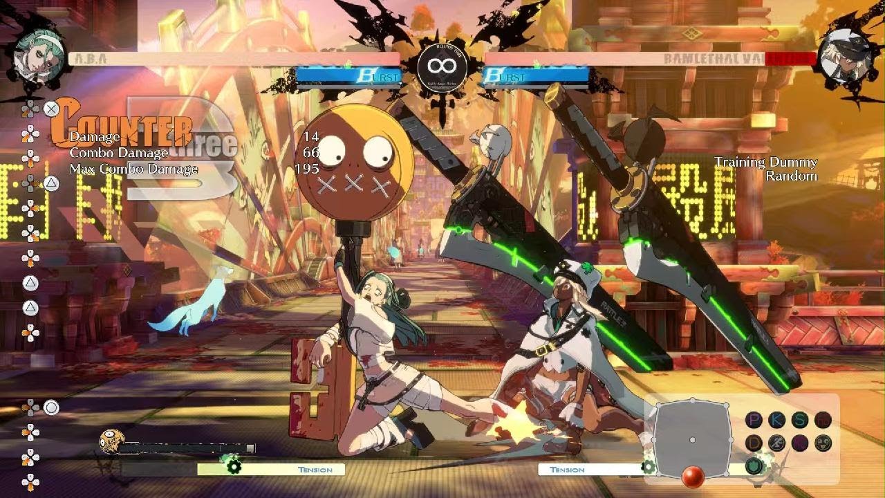 GGST Aba f.S CH FRC midscreen combo (0 rage) 2 - YouTube