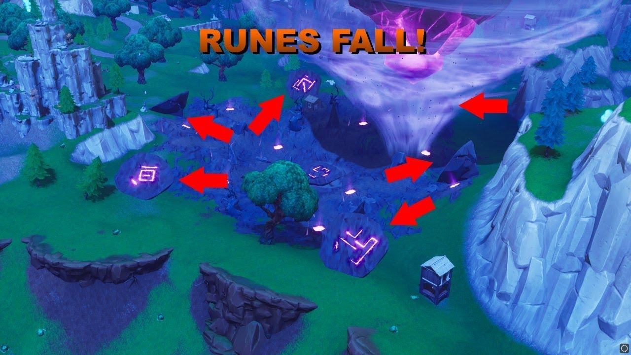 FORTNITE FLOATING ISLAND RUNES FALL - YouTube