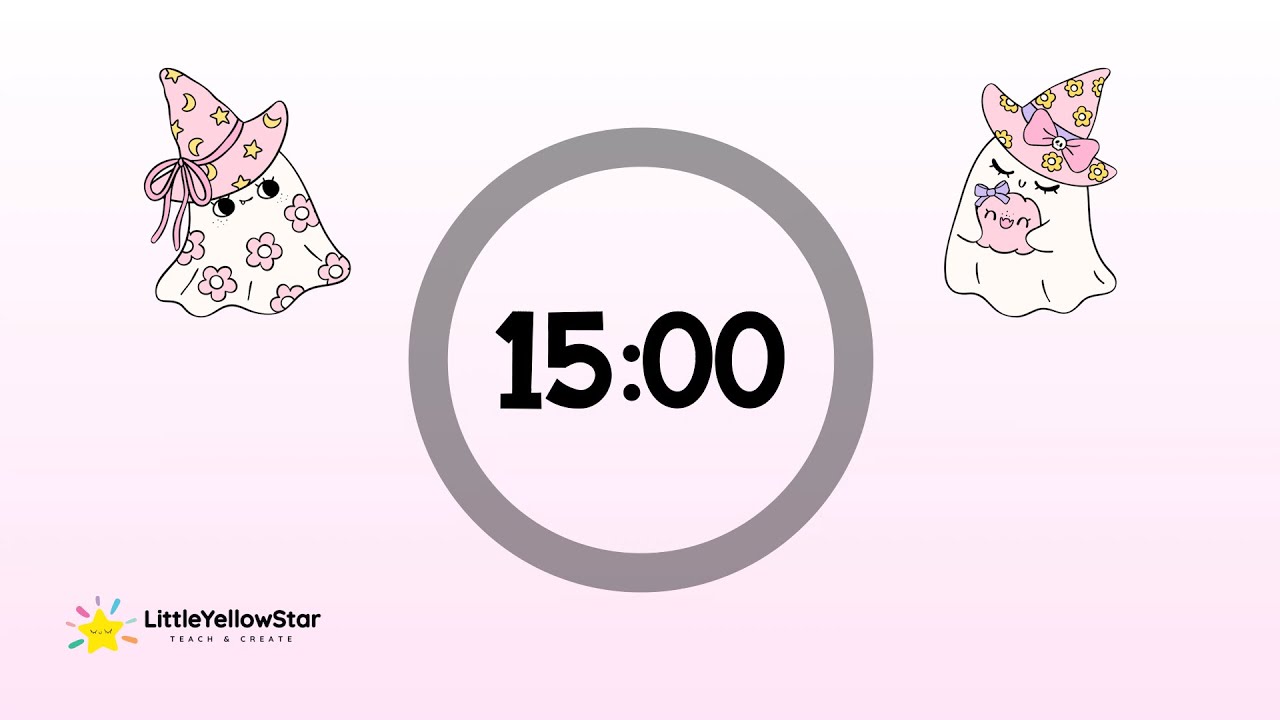 Pink Ghost Timer – 15 Minute Countdown Timer For Kids With Cute Music ...