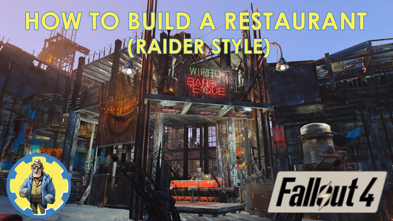 FALLOUT 4 - How To Build a BBQ Restaurant (RAIDER STYLE) - NO MODS ...
