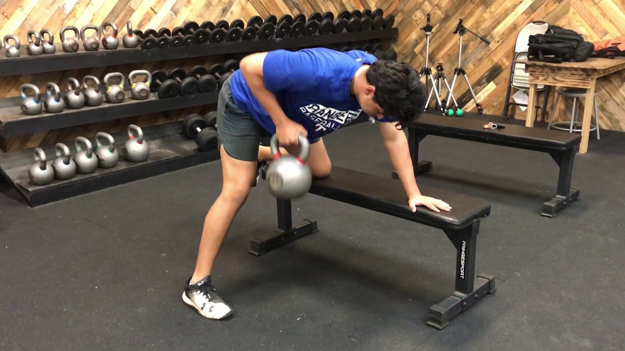 Knee-Supported 1-Arm KB Row - YouTube