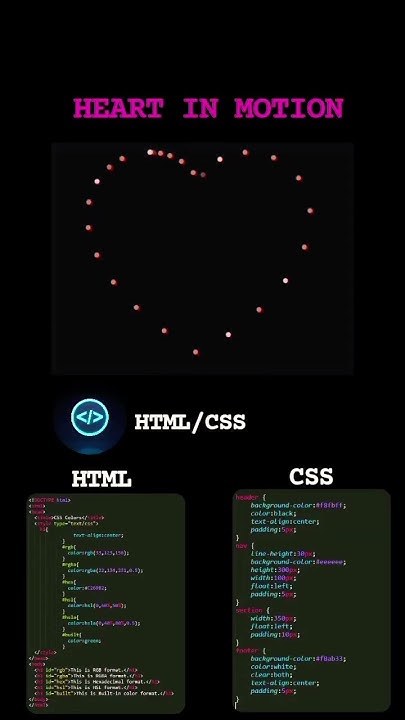 #html #css #developer #software #design #animation #heart IN #motton HEART IN MOTION. web design ...