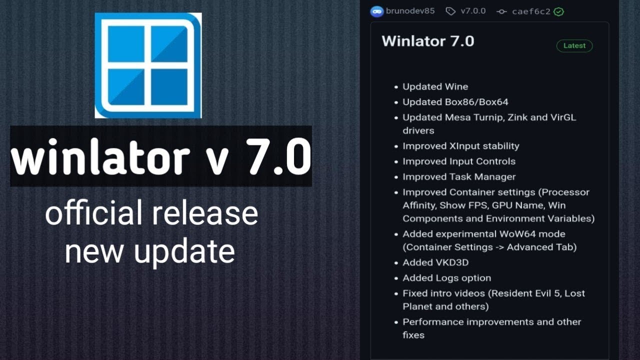 winlator v 7.0 release officially || new update release winlator 7.0 ...