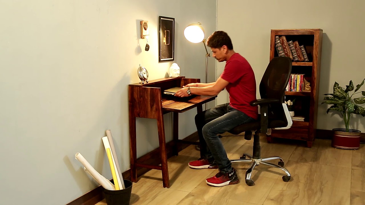 Blair Solid Wood Study Table Provincial Teak - Woodsworth By Pepperfry ...