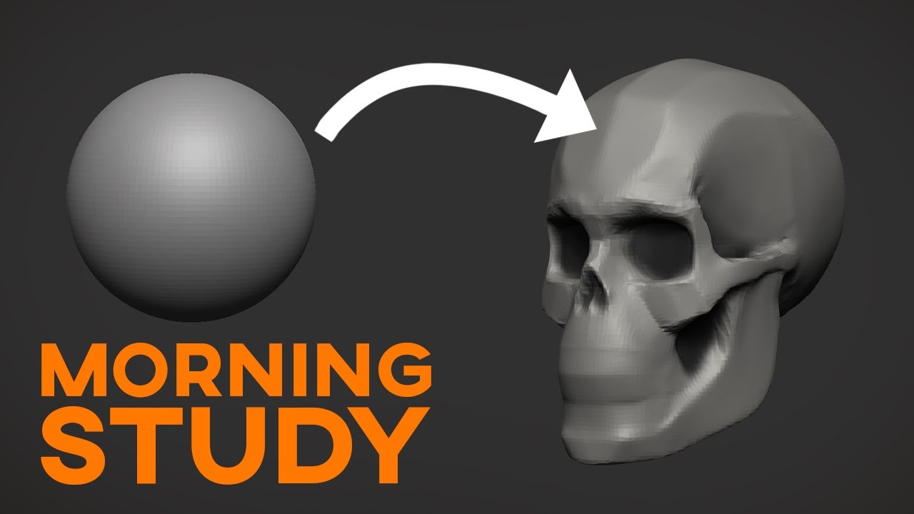 Quick Study | Morning sculpt to try and improve my skull shape - YouTube