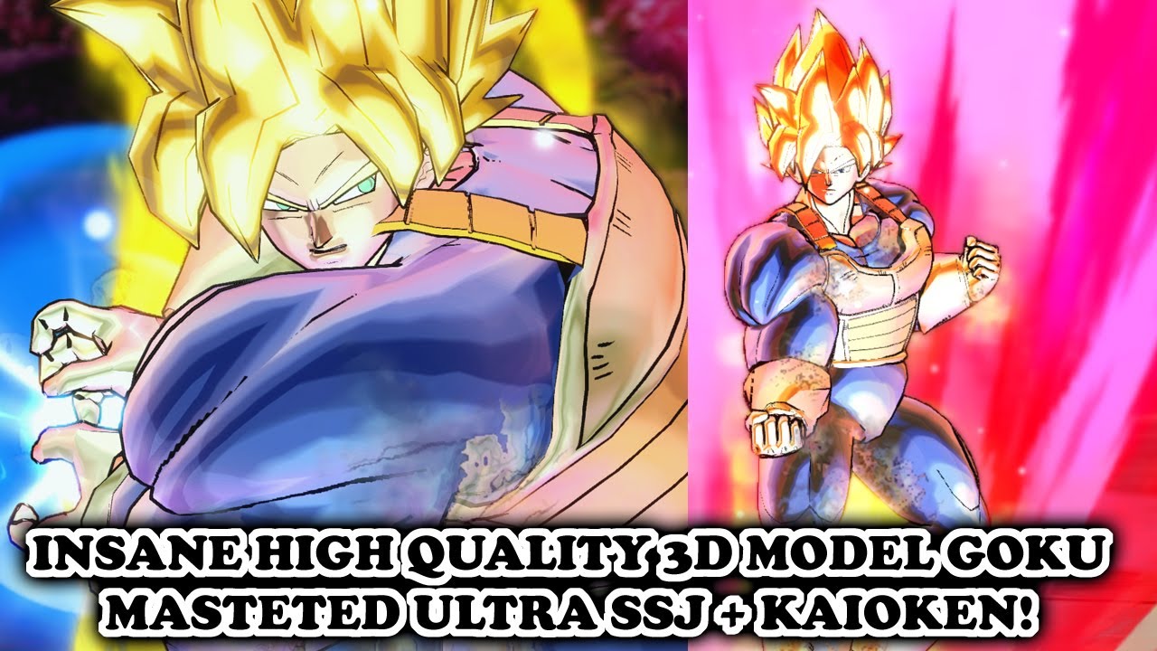 MASTERED SWOLE GOKU ULTRA SSJ KAIOKEN! Giga Bulk Goku Insane 3D Model ...