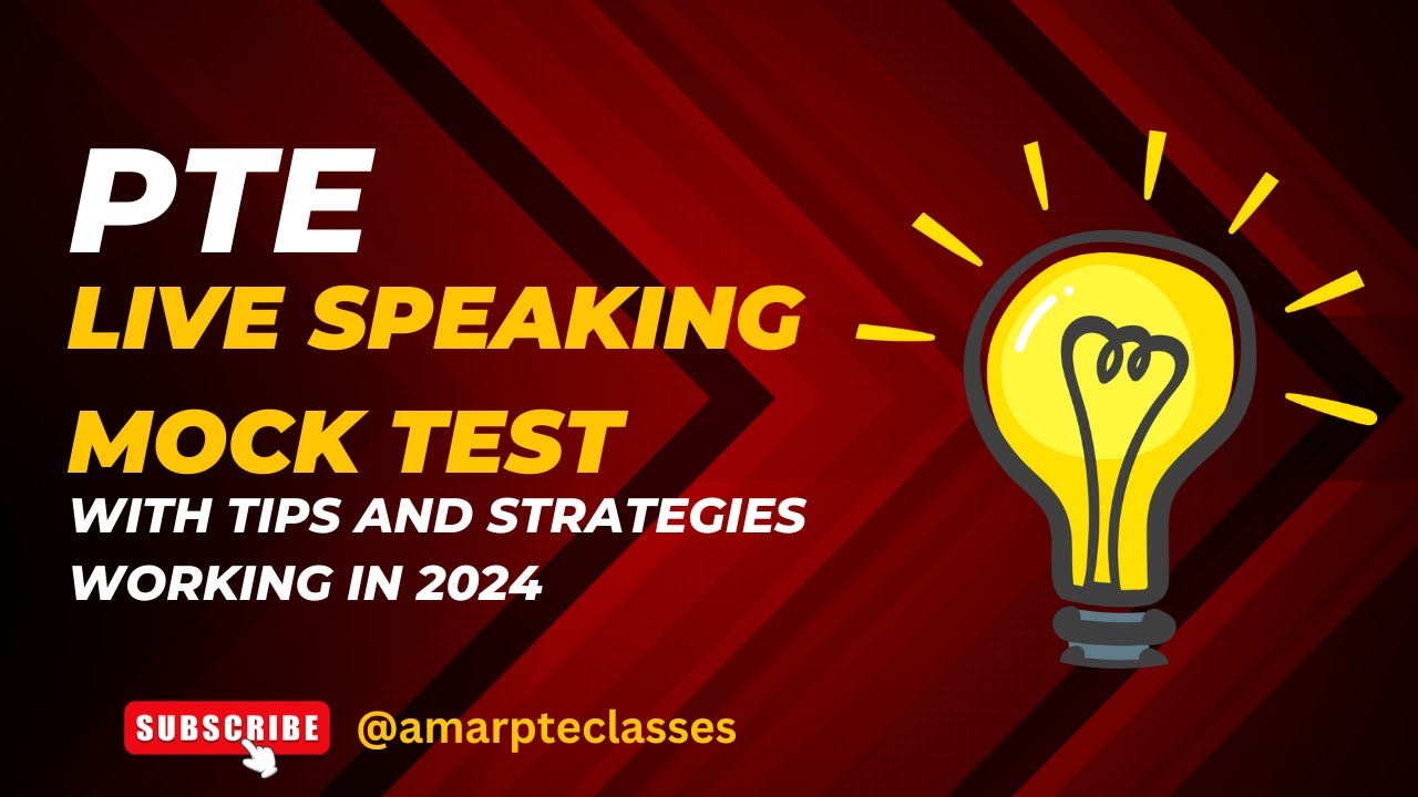 PTE - SPEAKING LIVE MOCK TEST WITH TIPS AND STRATEGIST WORKING IN 2024 ...