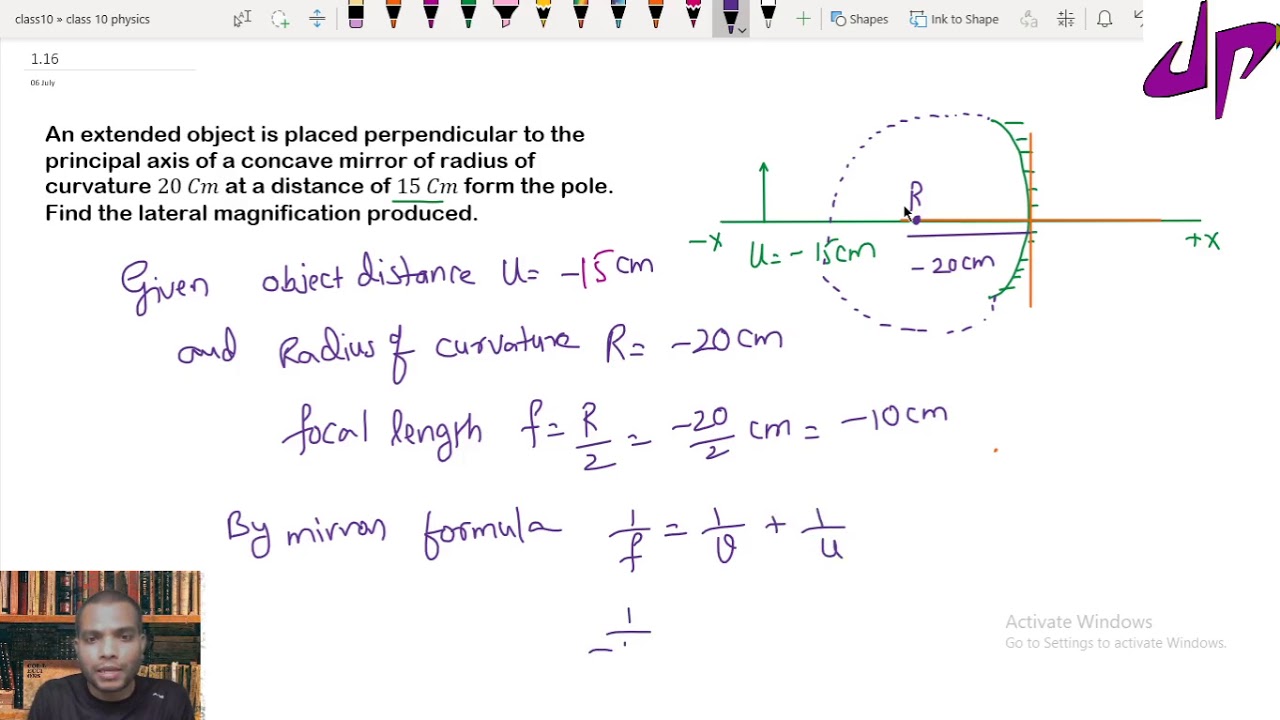 class 10 physics light reflection and refraction problem 10.08 - YouTube