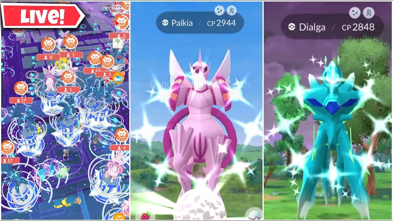 LIVE | 150+ Origin Dialga & Palkia Raids | Pokémon Go Origin Dialga ...