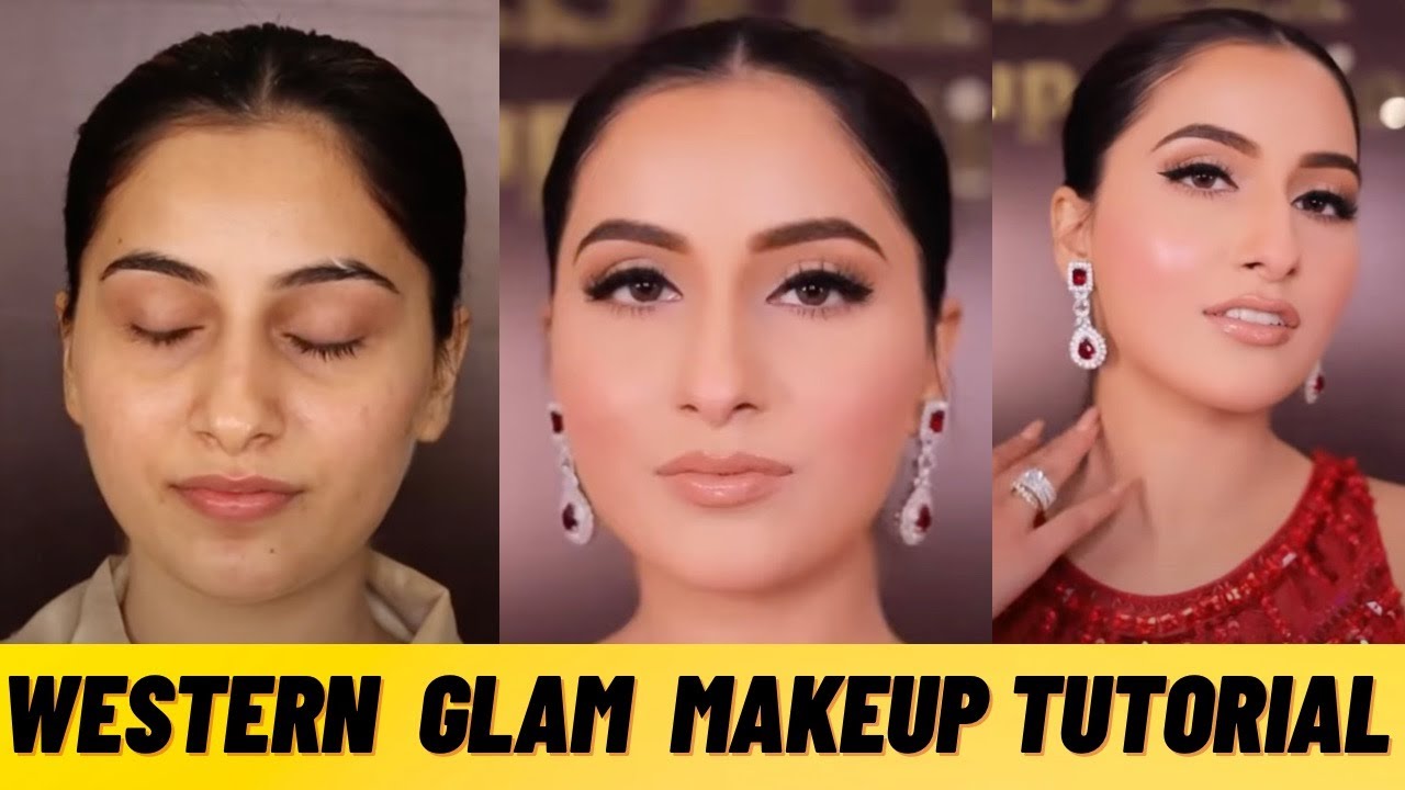 Exotic Glam Party Makeup Tutorial | Advance & Easy Western Makeup With ...