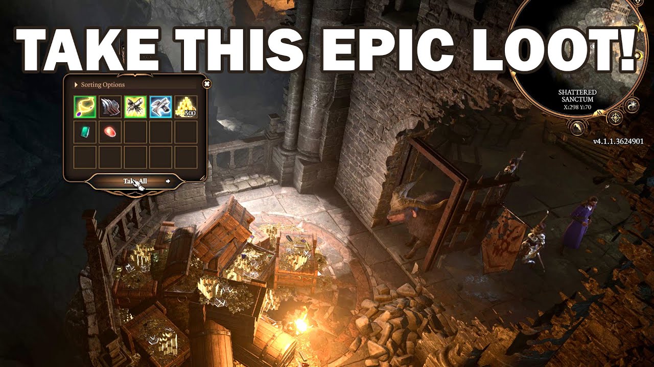 Looting dead Dror Ragzlin and Using his Key to open Treasure Chamber ...