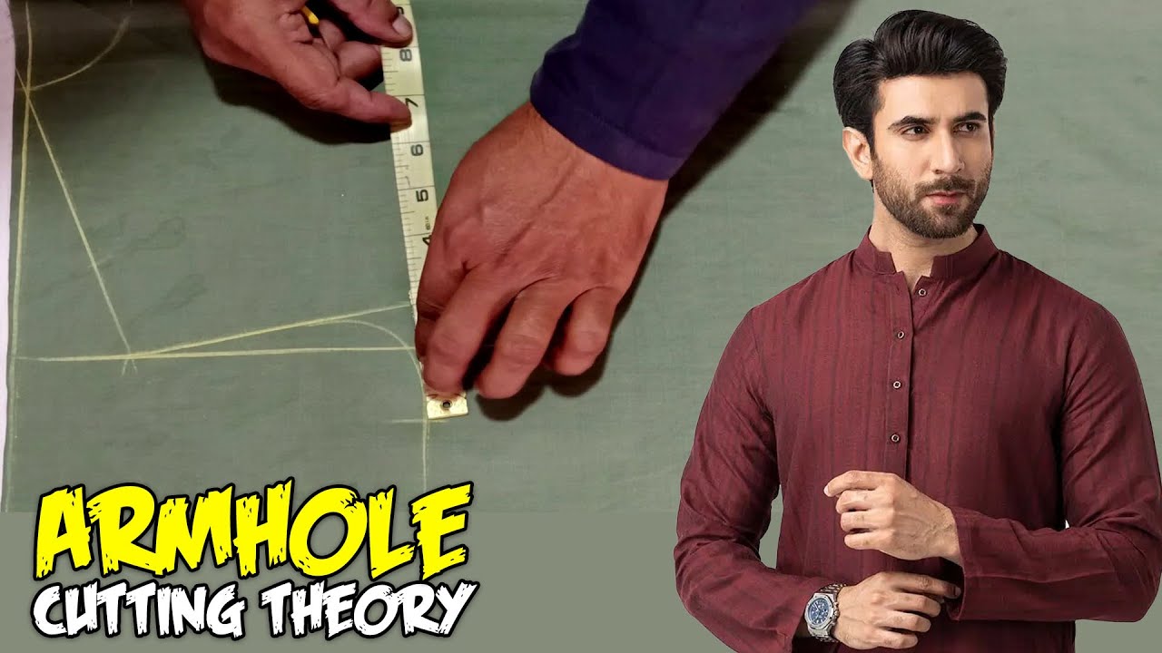 Gents Kurta Armhole Cutting Theory with Scale Method - YouTube