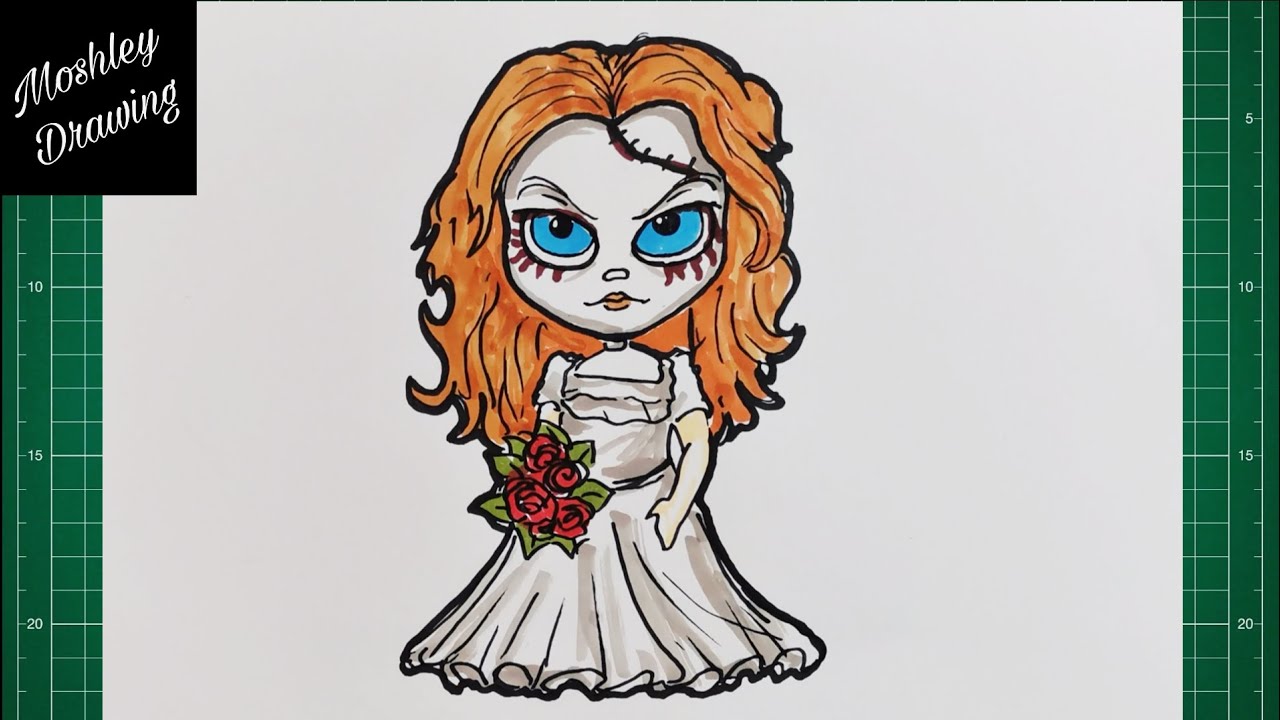 How to Draw Chibi Bride of Chucky - YouTube
