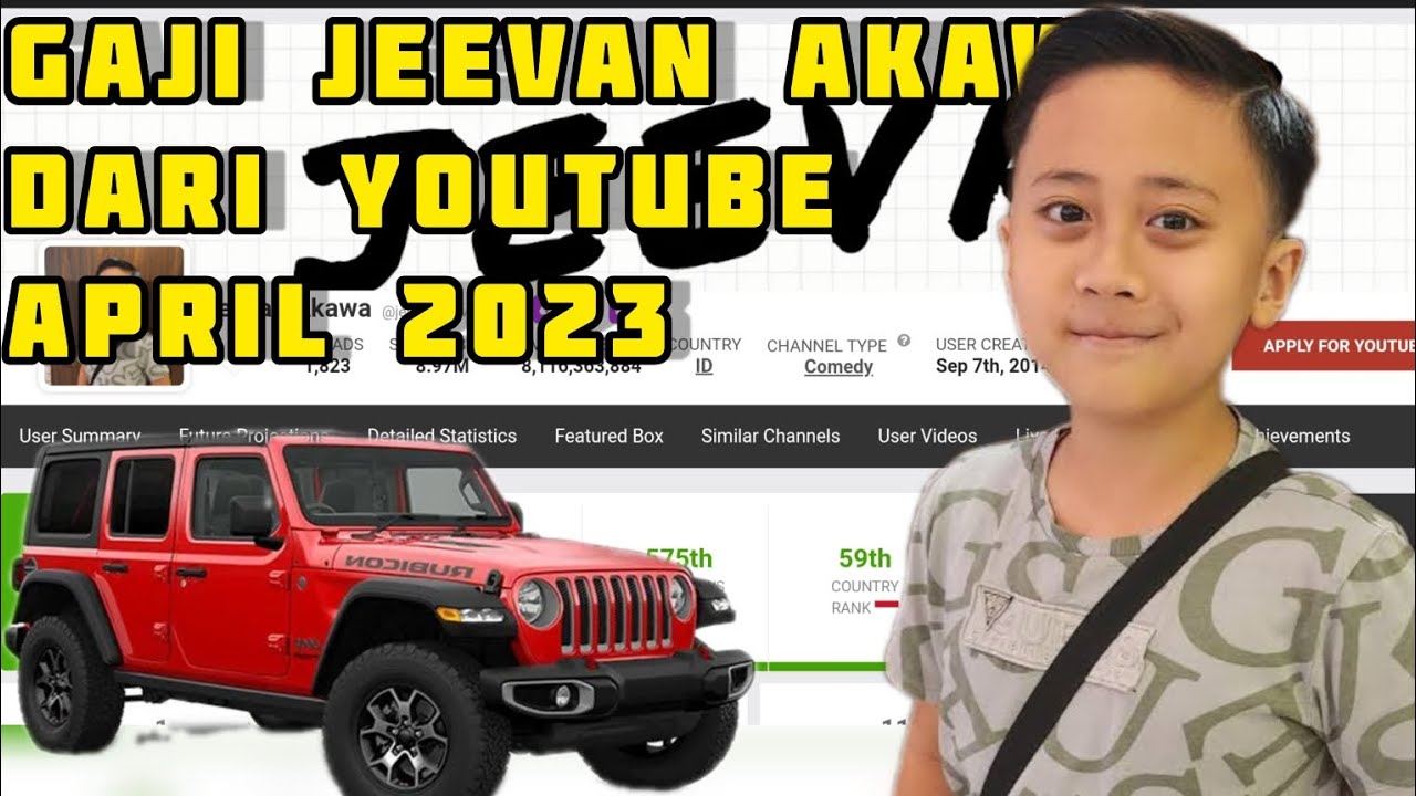 GAJI JEEVAN AKAWA DI YOUTUBE 💸💸💸 - YouTube