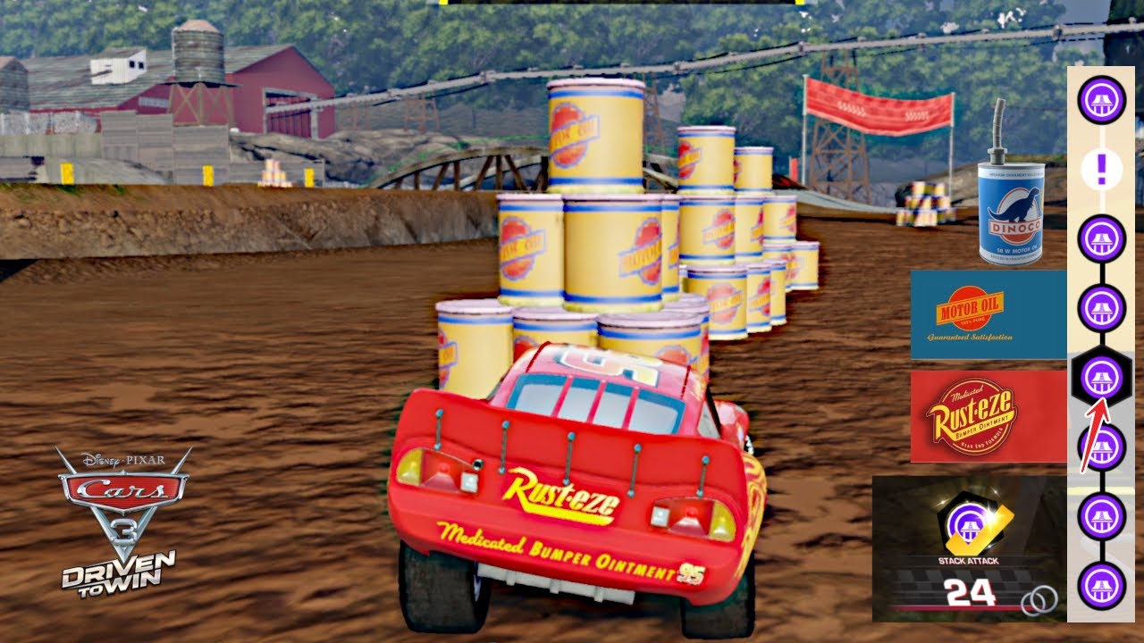 [Skill Check] Oil Can Collection | Cars 3 Driven To Win - YouTube