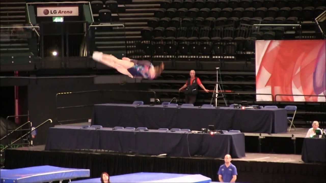 BRITISH WOMEN'S TRAMPOLINE FINALS 2013 - YouTube