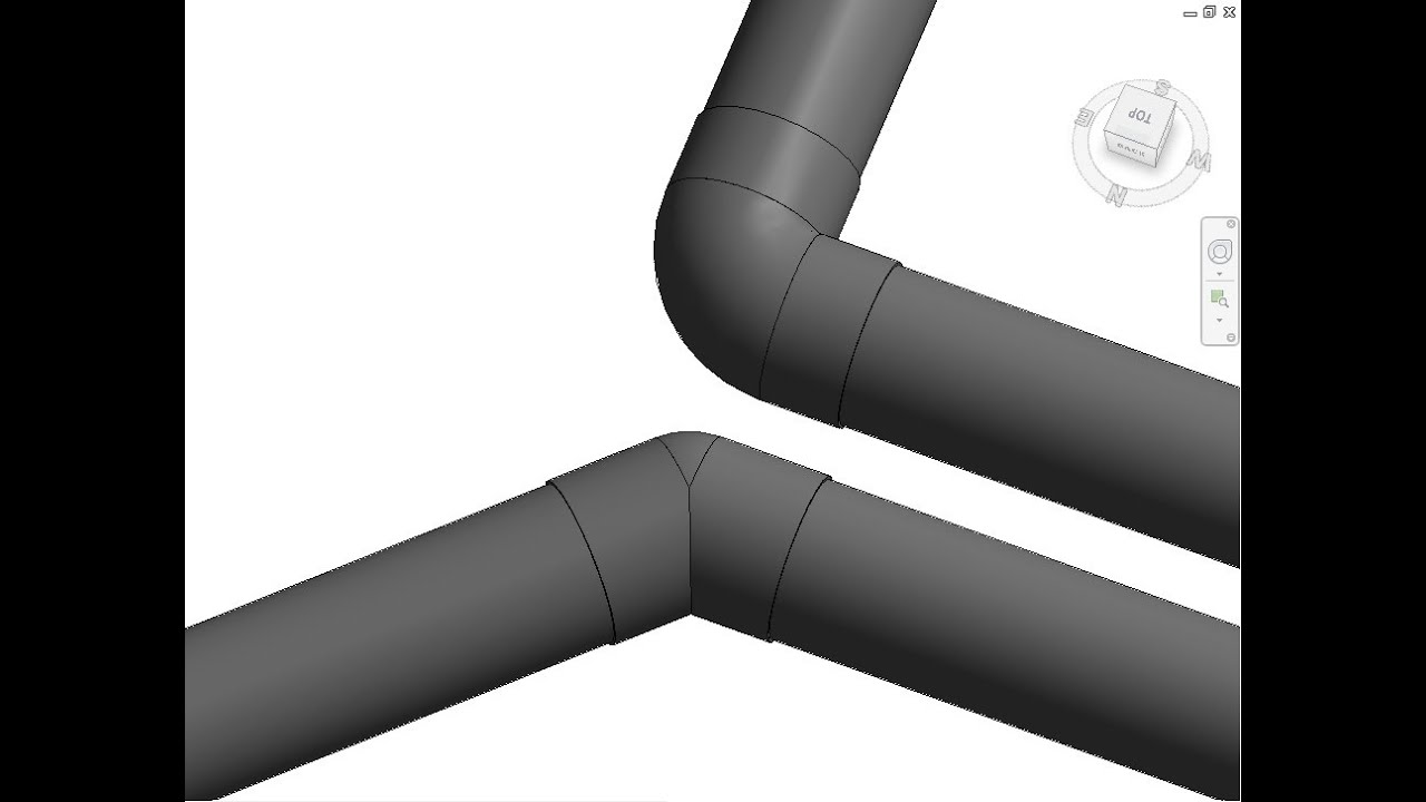 Revitasium | A UPVC Elbow Pipe Fitting Family with 90ᴼ and 45ᴼ angle ...