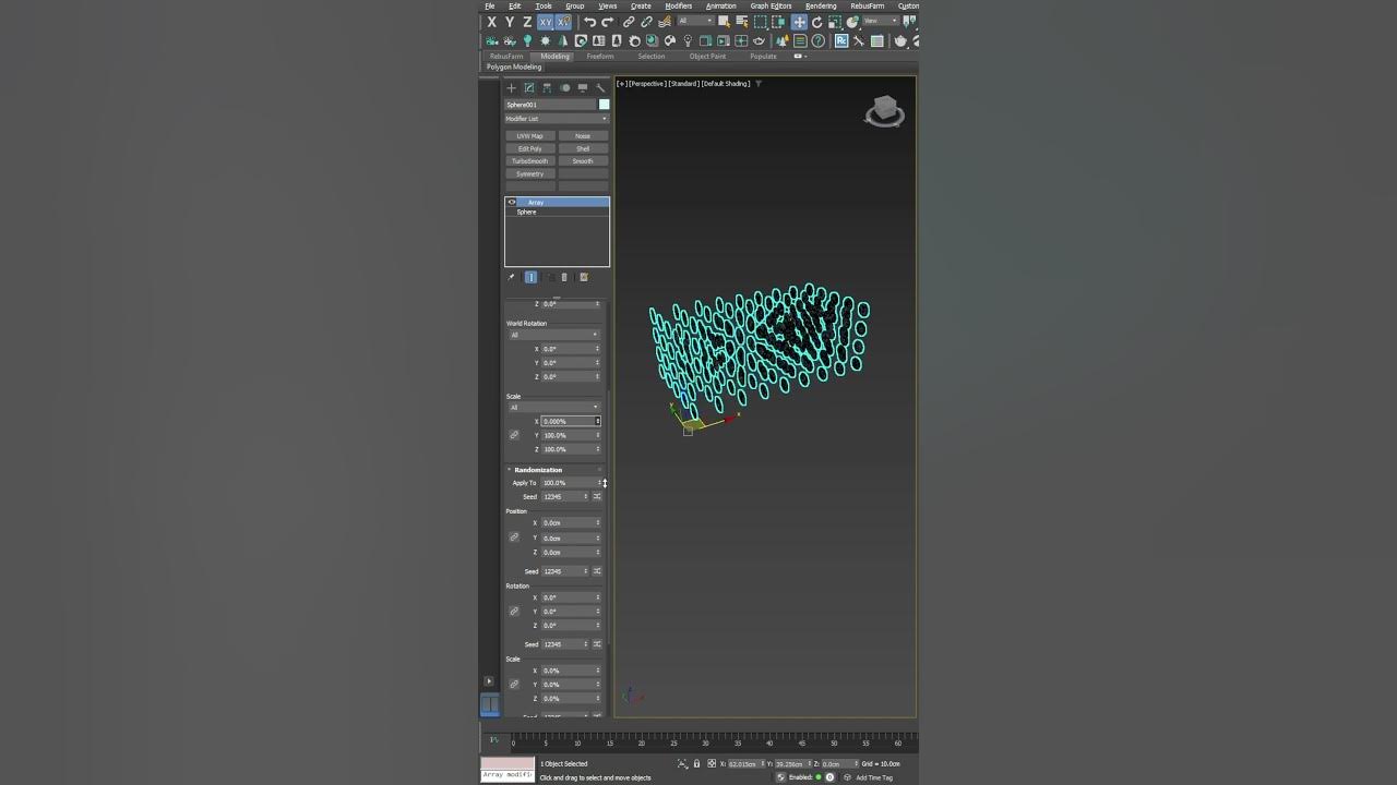 3DS Max Tutorial - Array Modifier 🁠 #shorts - YouTube
