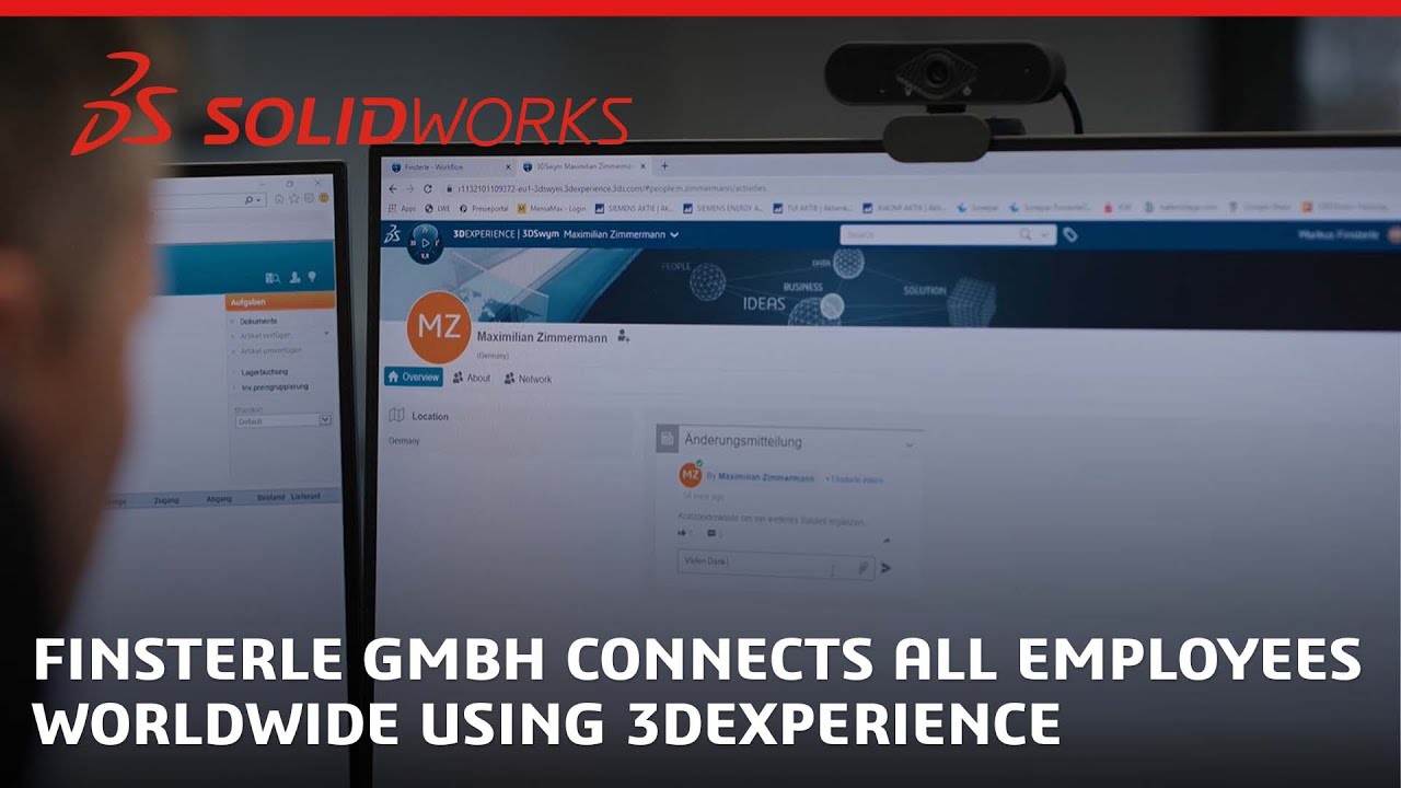 Finsterle GmbH connects all employees worldwide using 3DEXPERIENCE - YouTube