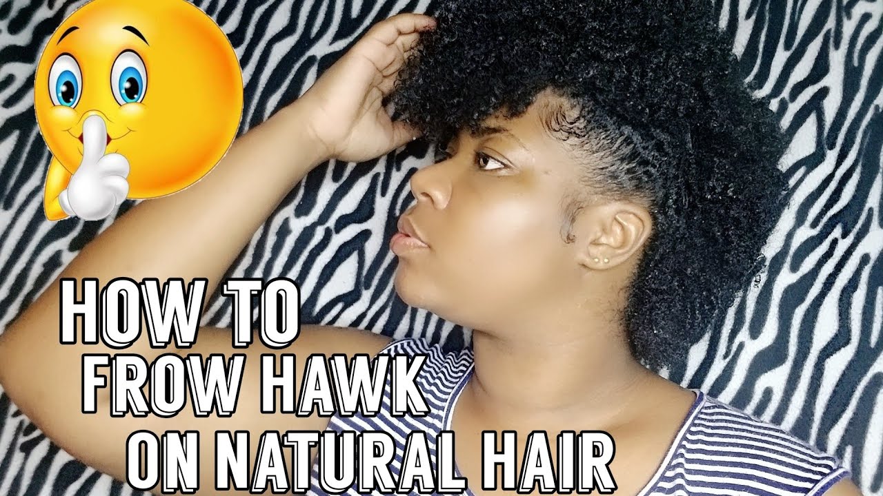 How To Frow Hawk On Natural Hair | Kdrionmua - YouTube