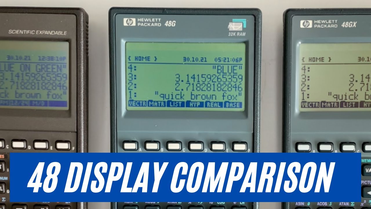 HP 48 Calculator Display Versions - YouTube
